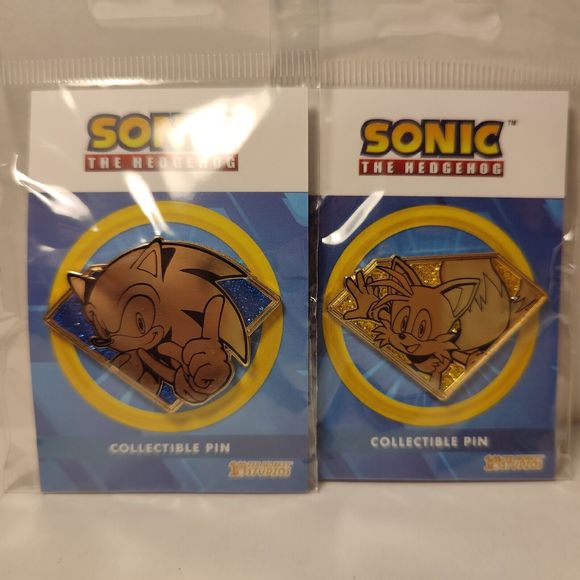 Sega | Jewelry | Sonic The Hedgehog And Miles Tails Enamel Pins Set ...